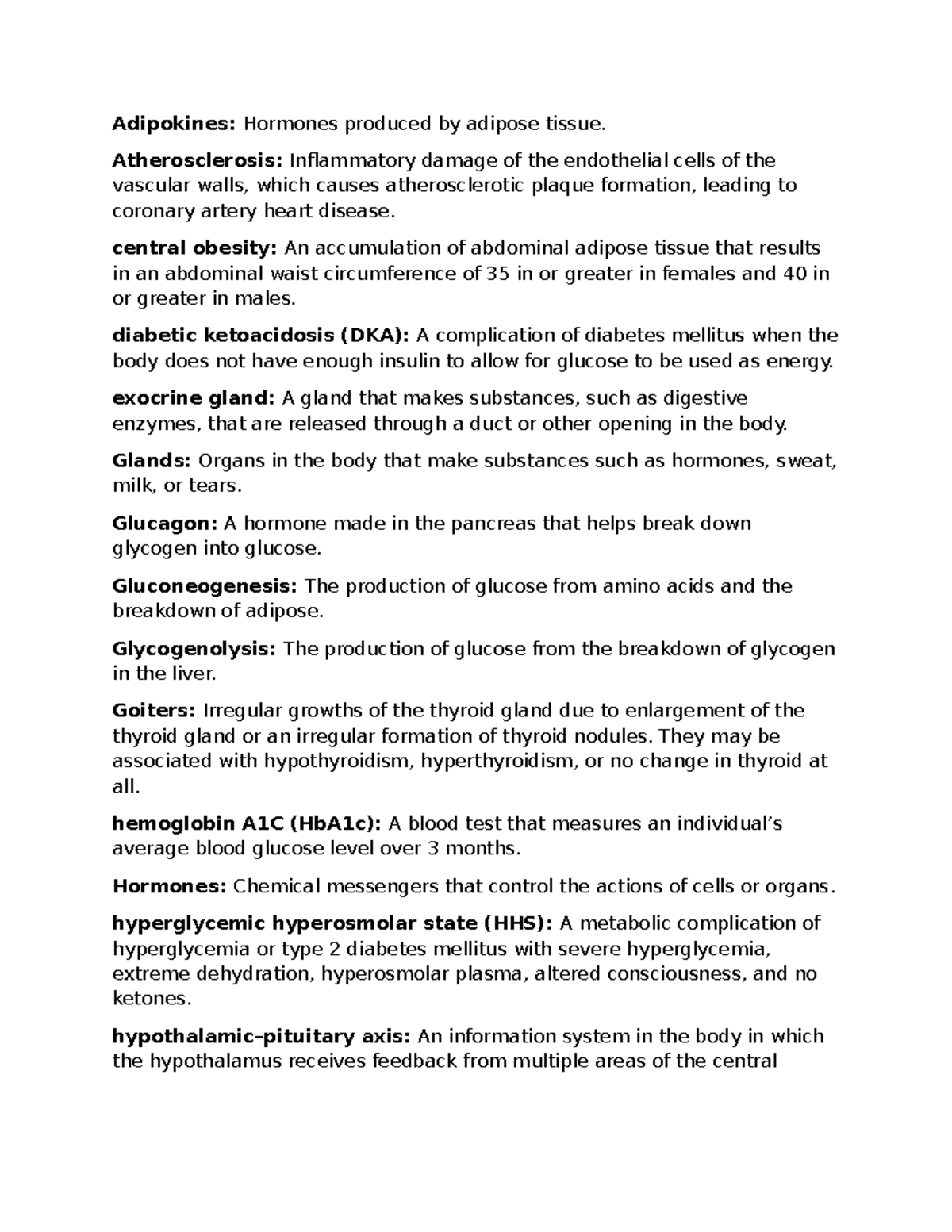 Adipokines: Nursing 100 ATI Practice Questions on Hormonal Functions ...