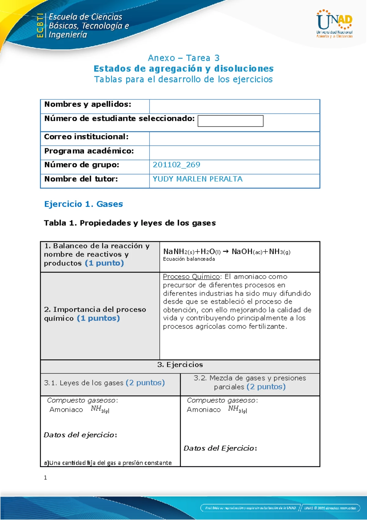 Unidad 2 – Tarea 3 – Disoluciones y gases - Anexo 2 Tarea 3 - Disoluciones y gases Tablas para ...