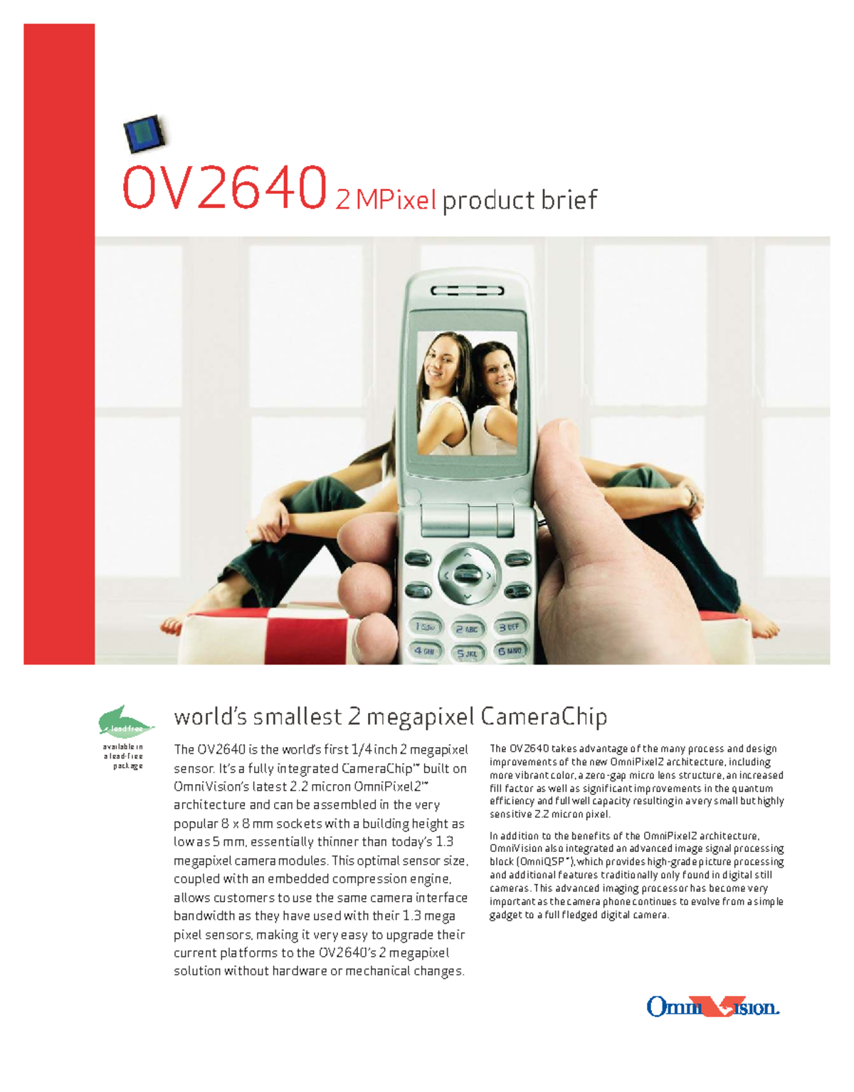 OV2640 2 MP CameraChip Product Brief: Features & Benefits - Studocu