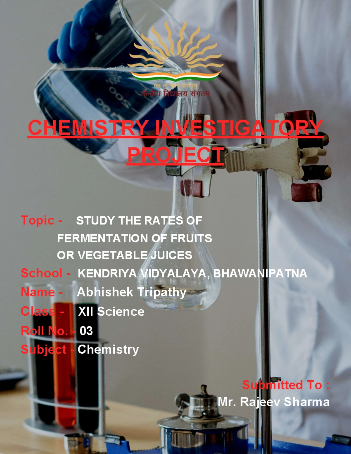 Chem-project compress - Study of the Effect of Metal Coupling on the Rusting of Iron CHEMISTRY ...