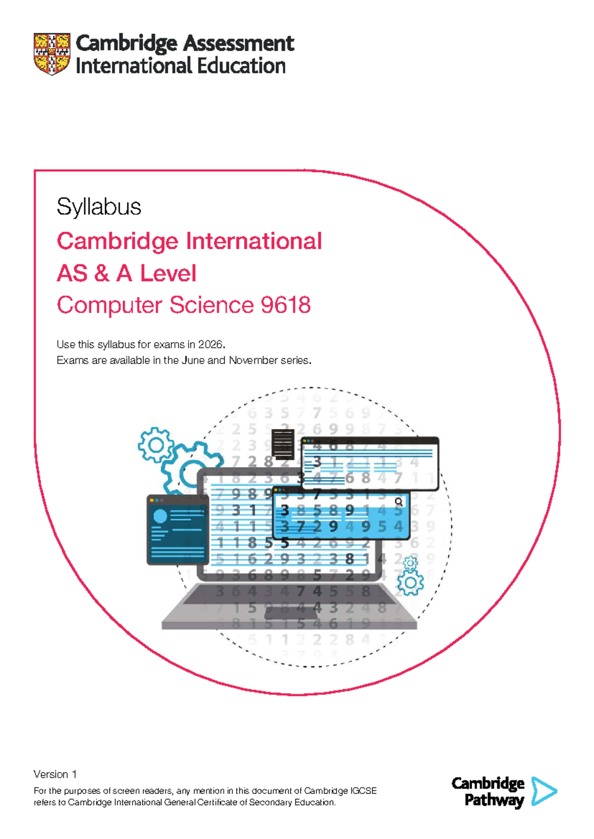 Cambridge International AS A Level Computer Science 9618 Syllabus for 2026 - Studocu
