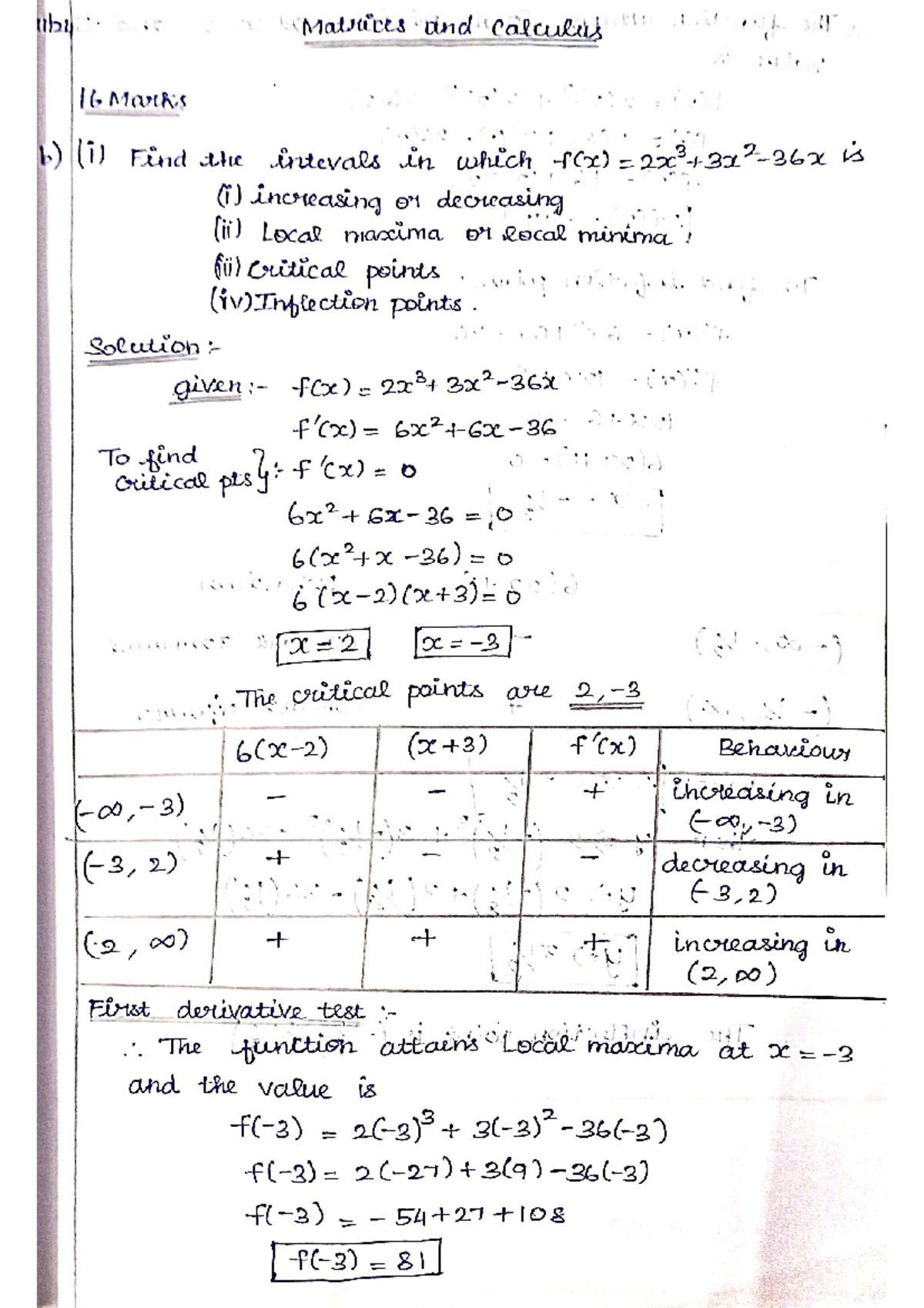 MA3151 16 marks - Notes - Matrices and calculus 16 Marks b) (i) Find ...