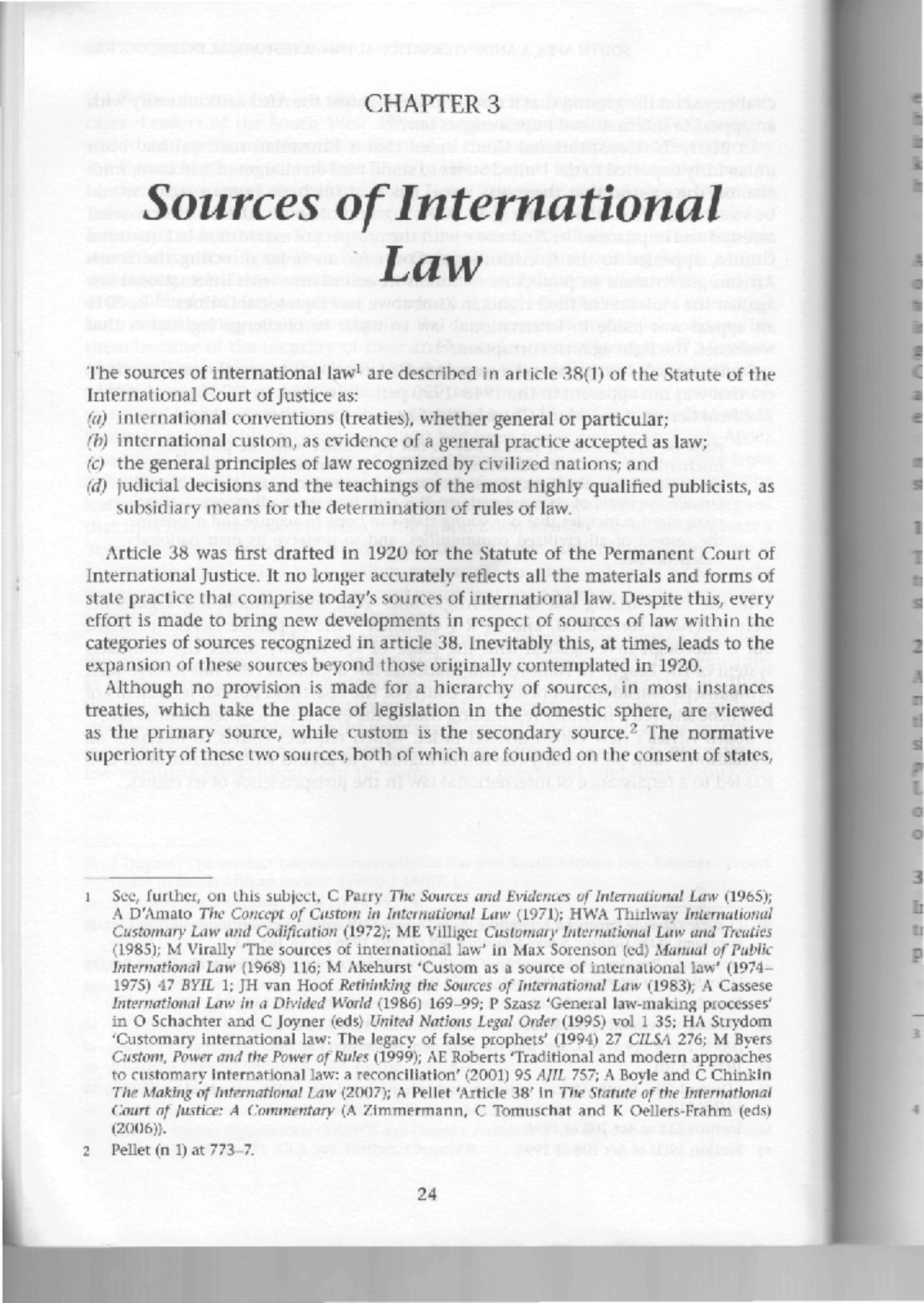 Chapter 3 - Sources of International Law Notes (Intl Law Course) - Studocu