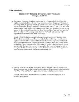 [Solved] Paste SPSS output 10 pts 2 Write an APAstyle Results section - Bible 105 (BIBL 105 ...