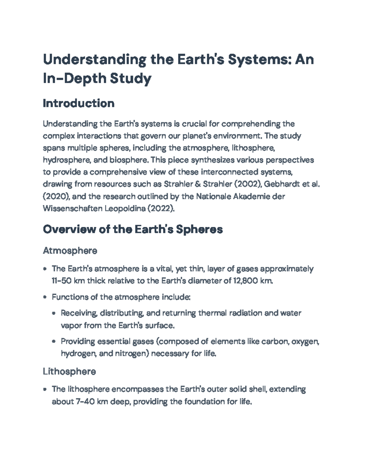 Understanding Earth's Systems: A Comprehensive Overview of Spheres ...