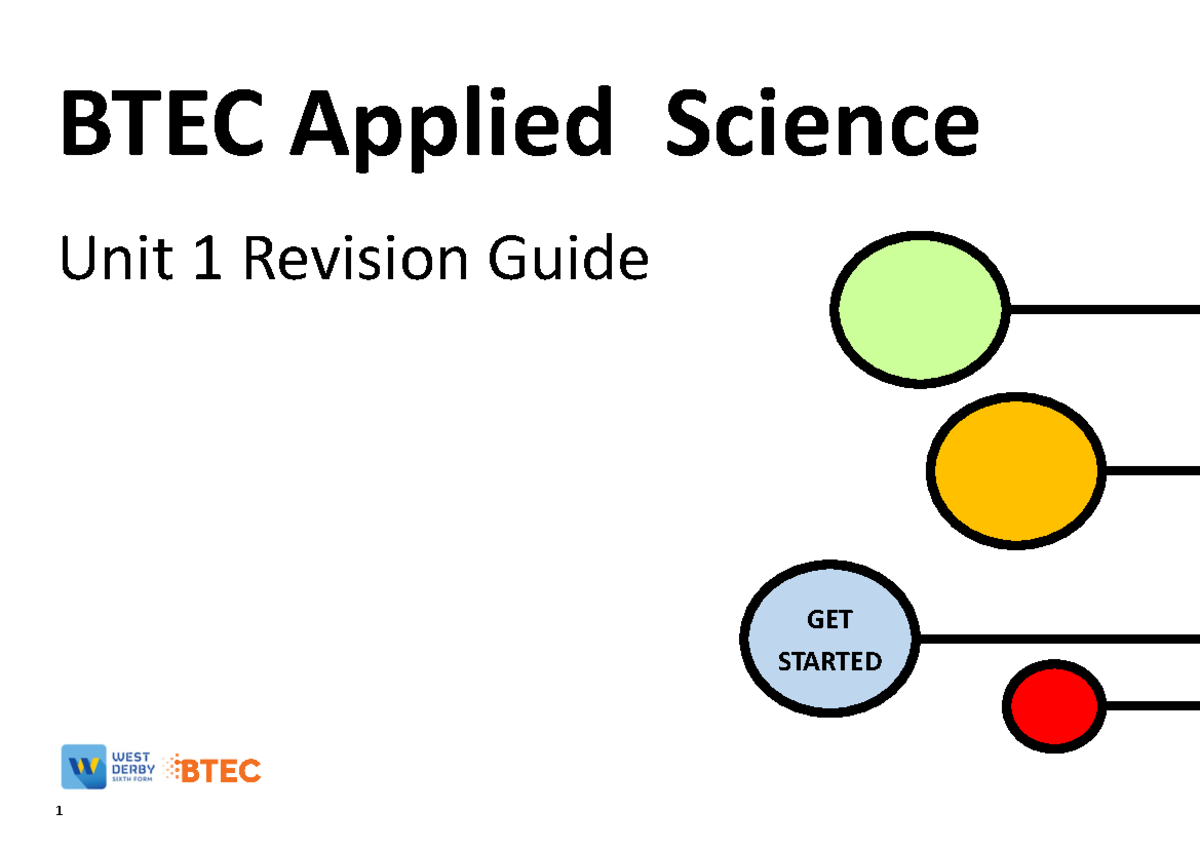 BTEC Applied Science Unit 1: Comprehensive Revision Guide - Studocu