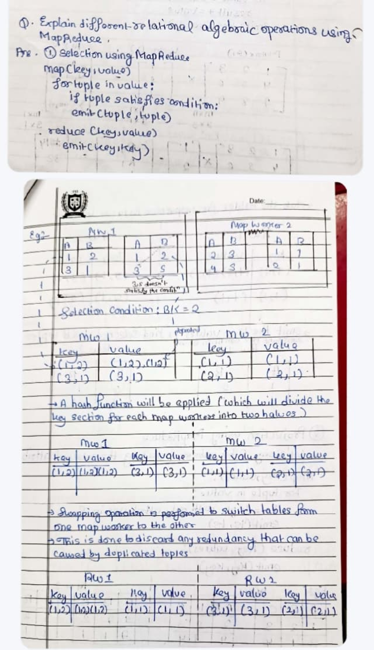MapReduce Techniques for Algebraic Functions in Data Processing - Studocu
