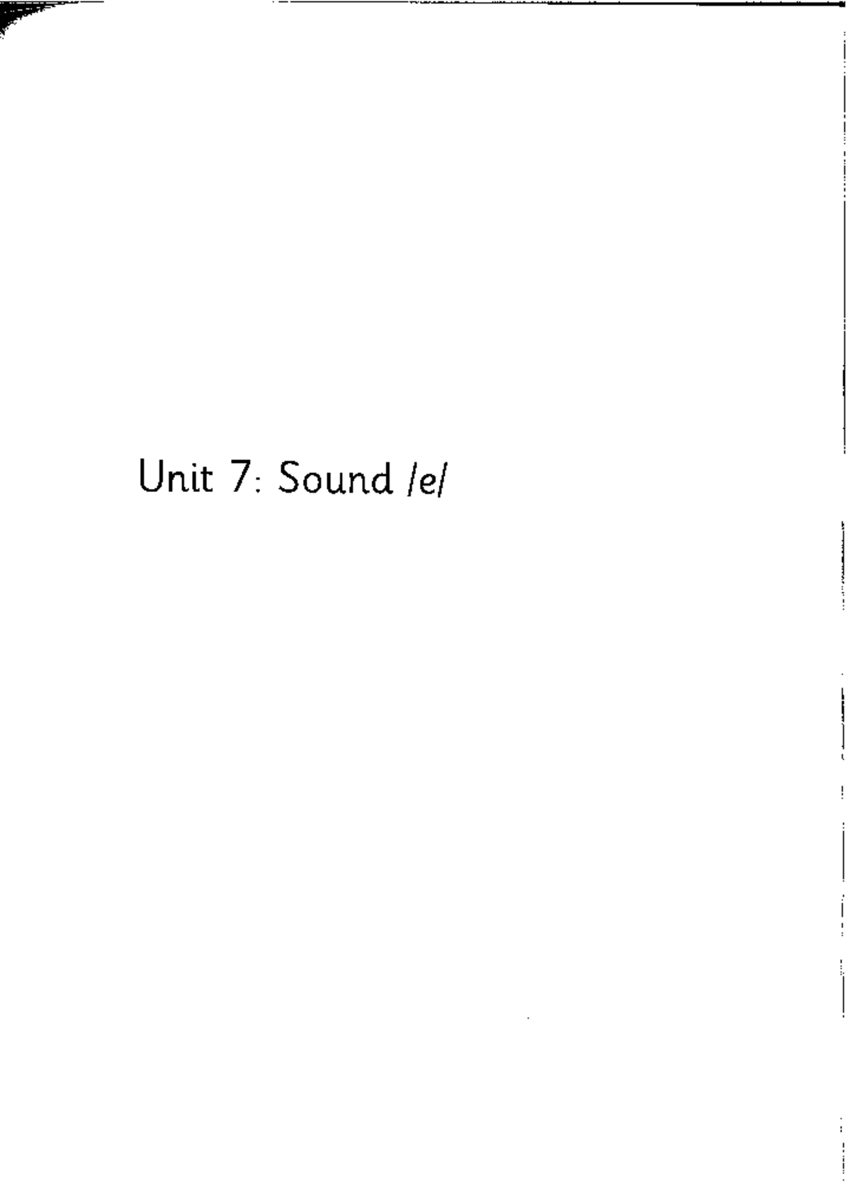 Unit 7: Sound Activities & Games - SW Extended Code 07 e Homework - Studocu