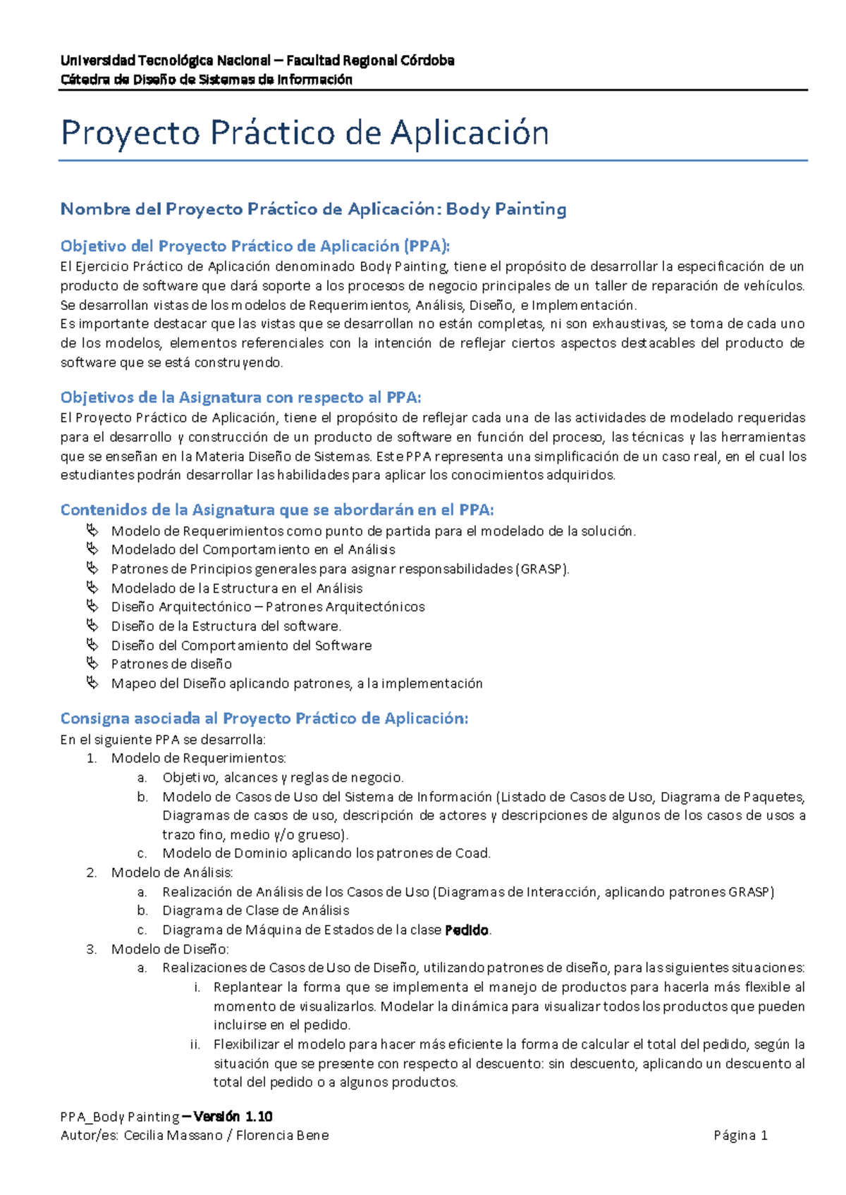 PPA_Diseño de Sistemas: Proyecto Body Painting - Aplicación de Software ...