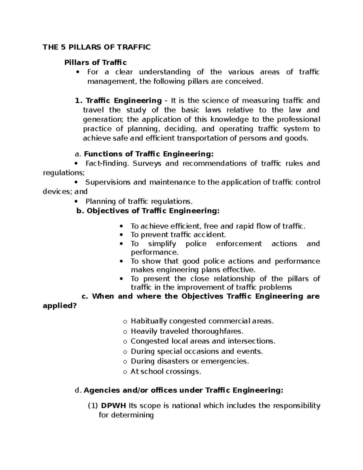 The 5 Pillars of Traffic Management: Engineering, Education ...