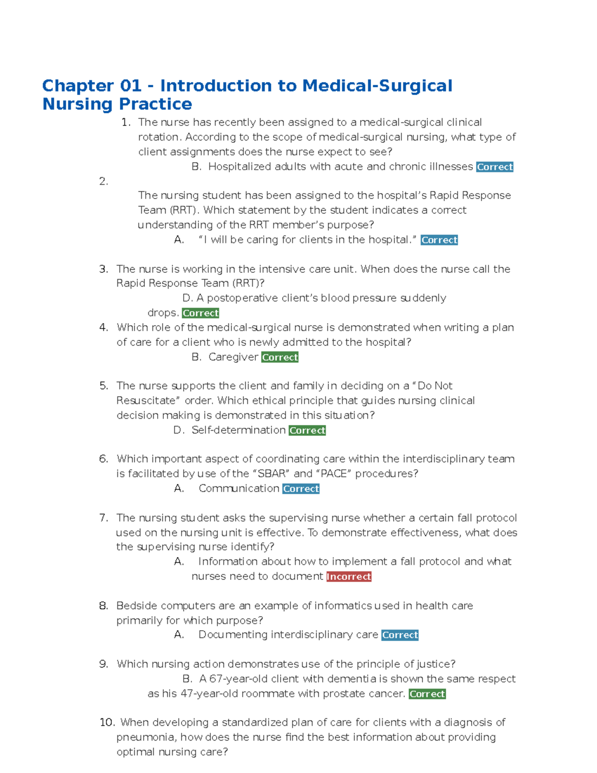 Med Surg Nursing Review Questions: Comprehensive Exam Prep - Studocu