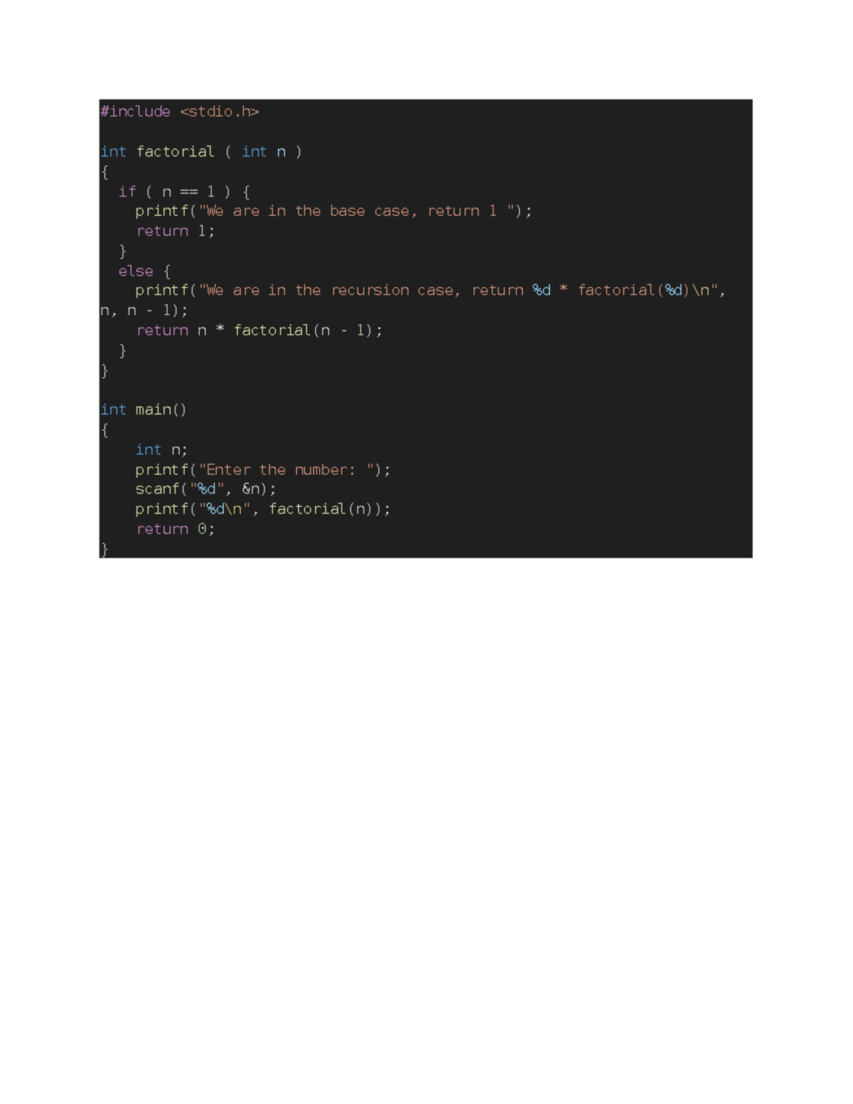 Recursion-code - thuc hanh code - #include int factorial ( int n ) { if ...