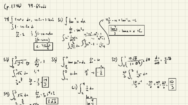 Calculus HW: Integration Techniques and Examples (Course Code: 11 18 ...