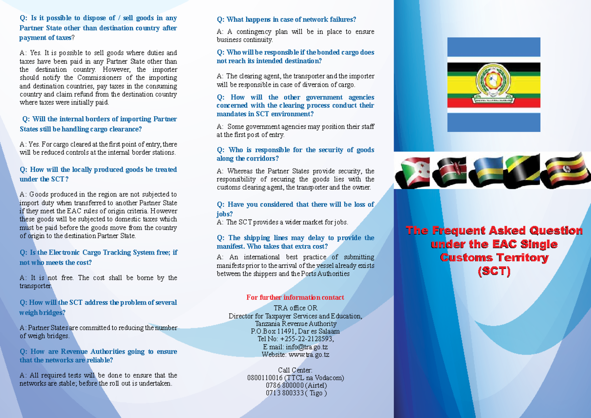Questions and answers on single customs territory - Q: Is it possible ...