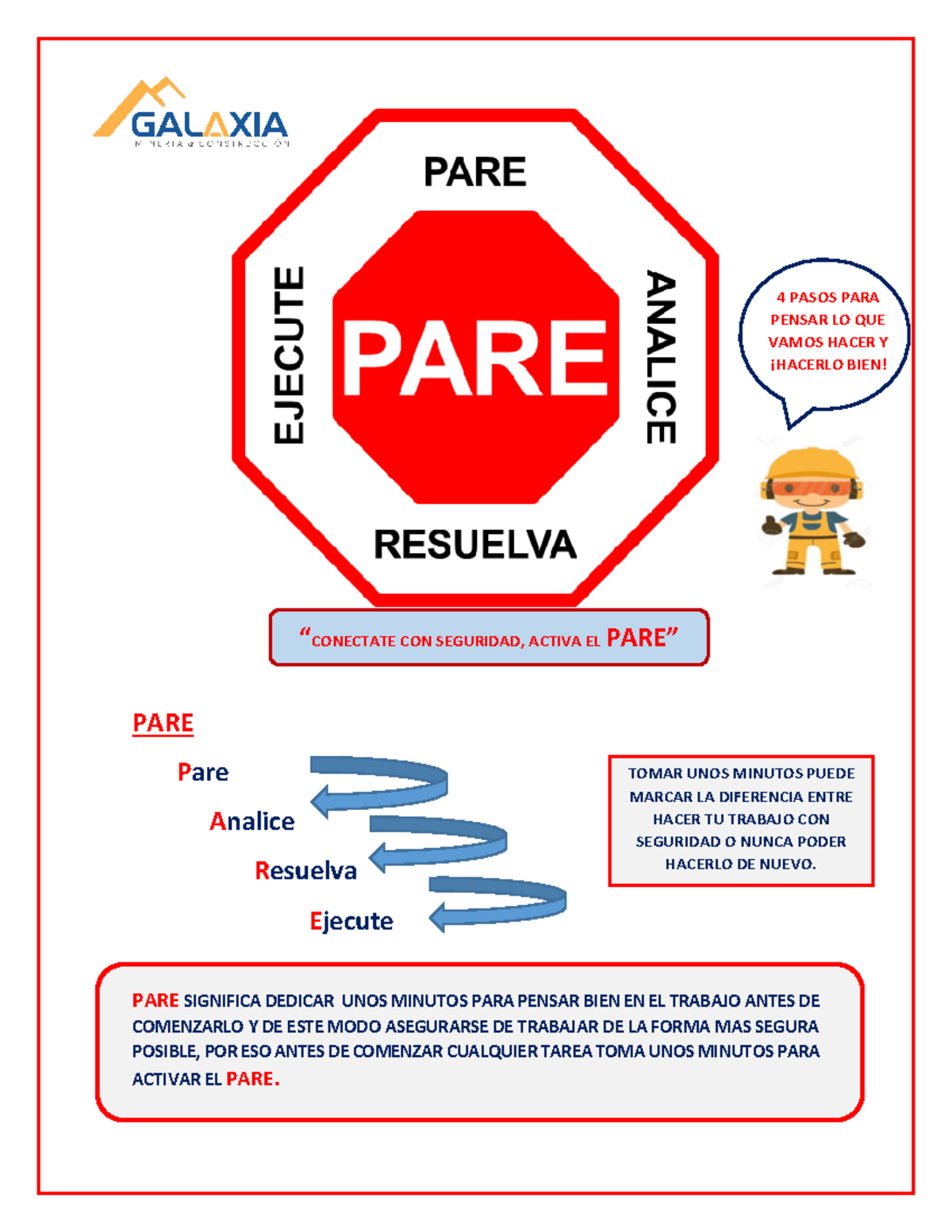 PARE Seguridad: Estrategia para Trabajo Seguro y Efectivo - Studocu