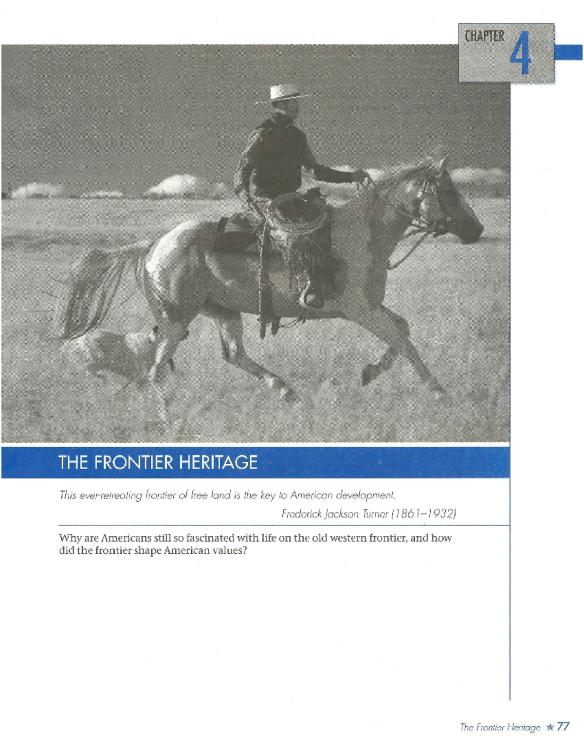 Chapter 4 - Exploring the Frontier Heritage - Studocu