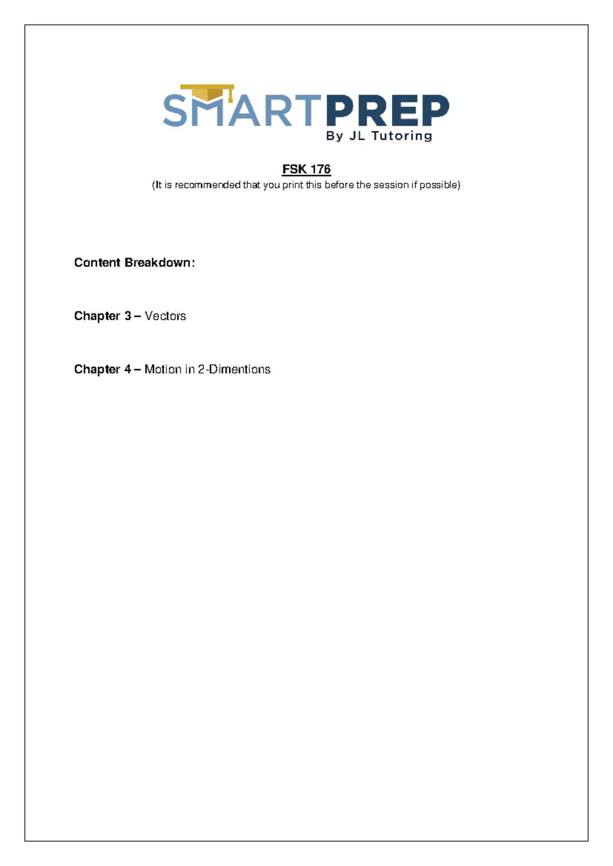Smartprep FSK176 Ch.3 and 4 - FSK 176 (It is recommended that you print ...