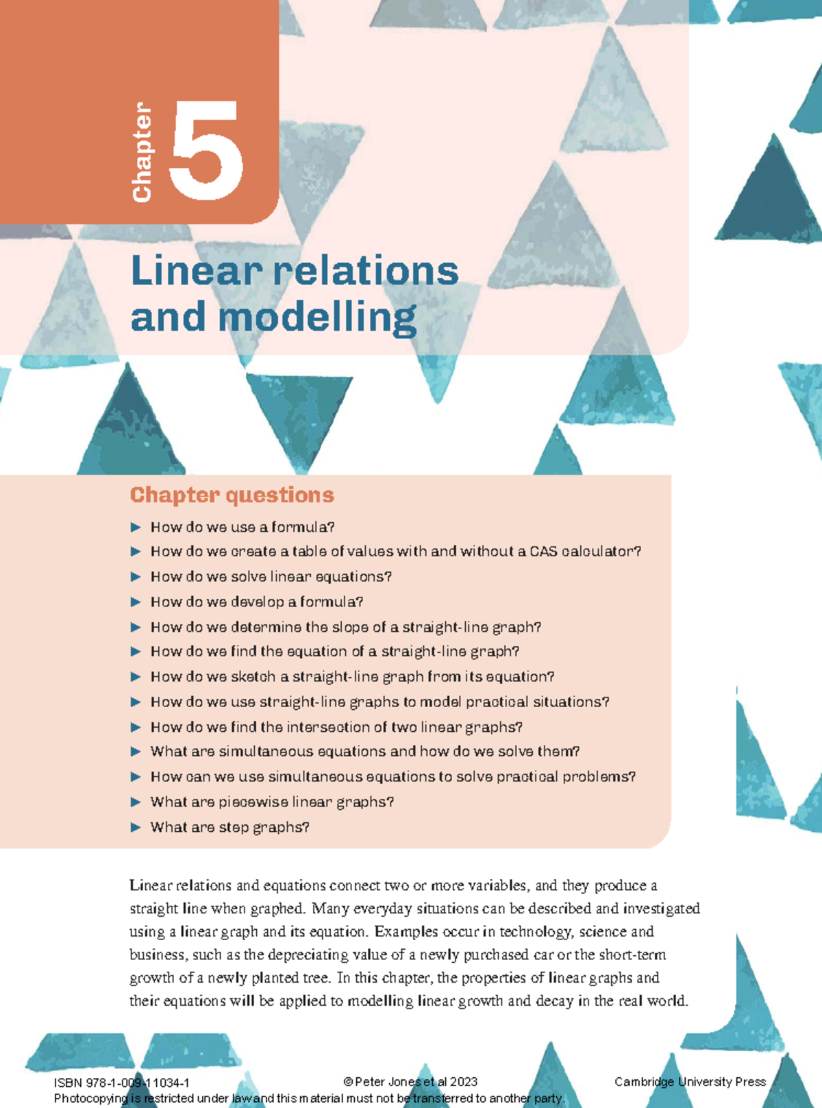 Chapter 5: Linear Relations & Modelling - Key Concepts & Questions ...