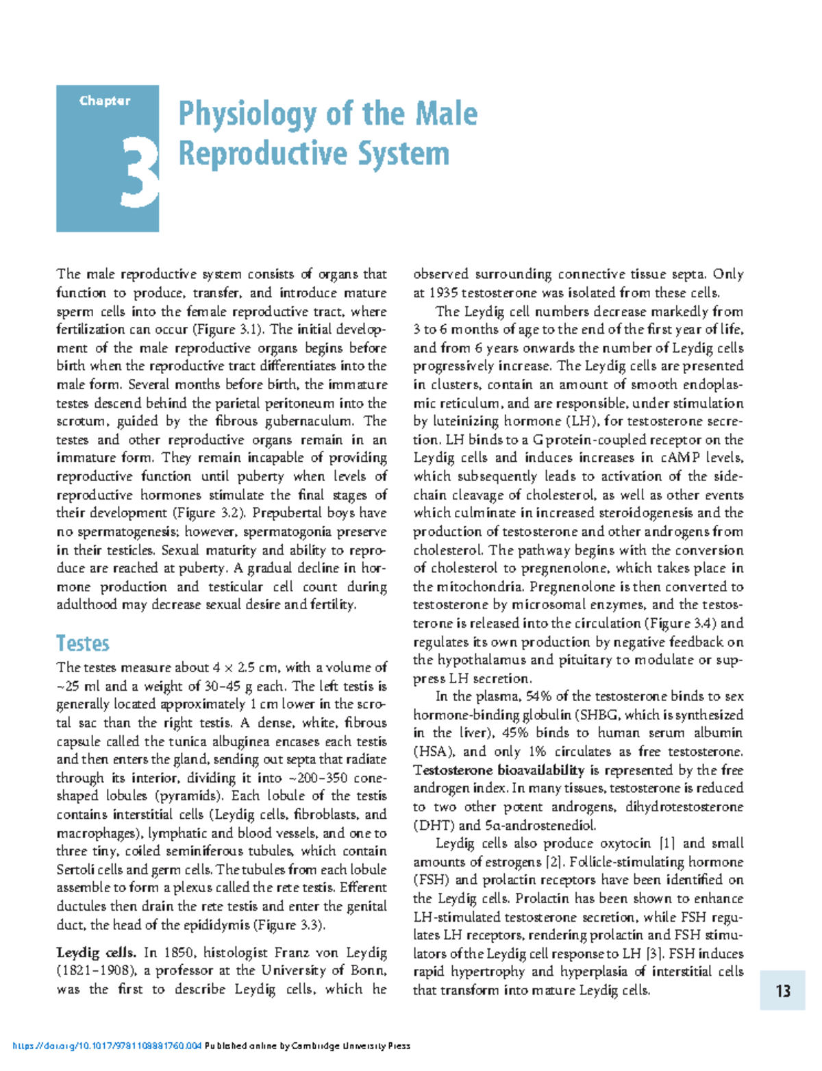Chapter 3: Physiology of the Male Reproductive System (BIO 101) - Studocu