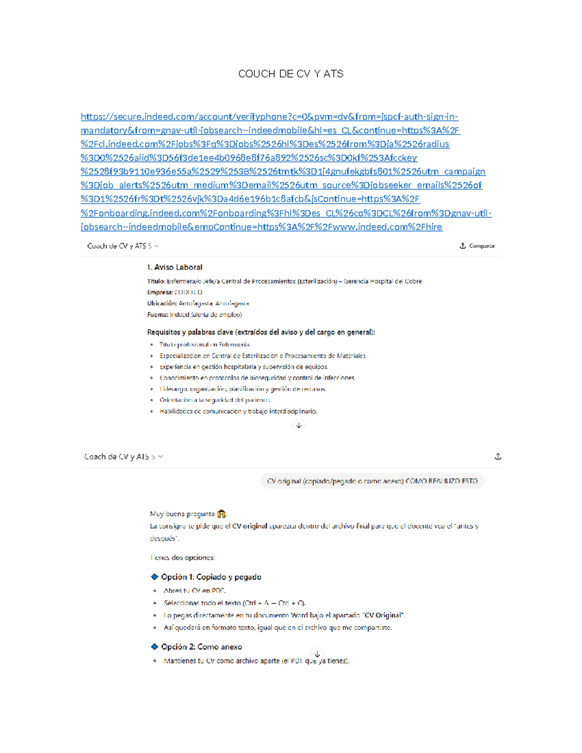 Optimización de CV y Carta de Presentación para Codelco - M3 - Studocu