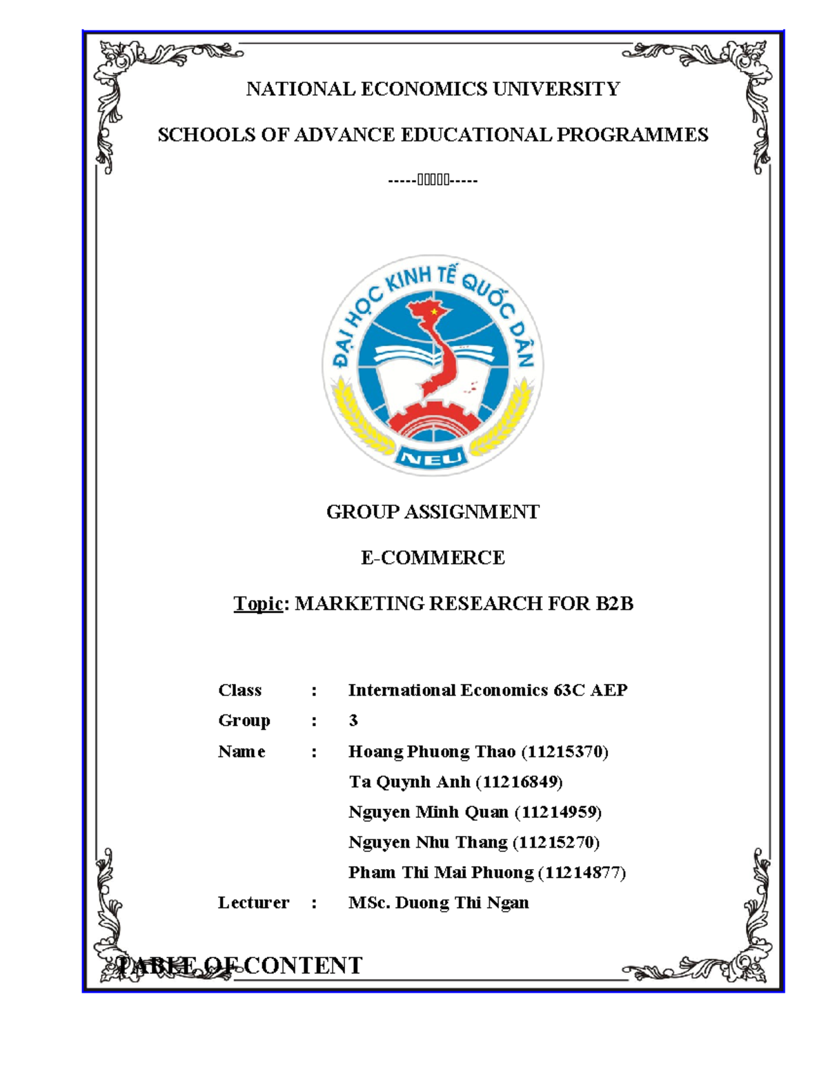 E-commerce-1 - essays individual - NATIONAL ECONOMICS UNIVERSITY ...