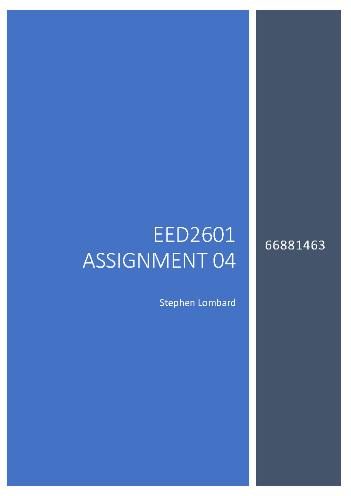 EED2601 ASSIGNMENT 04: Environmental Education Guidelines and Practices ...