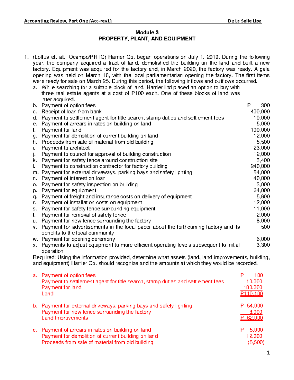 429905239- Sdasd - accounting - Warning: TT: undefined function: 32 Module 3 PROPERTY, PLANT ...