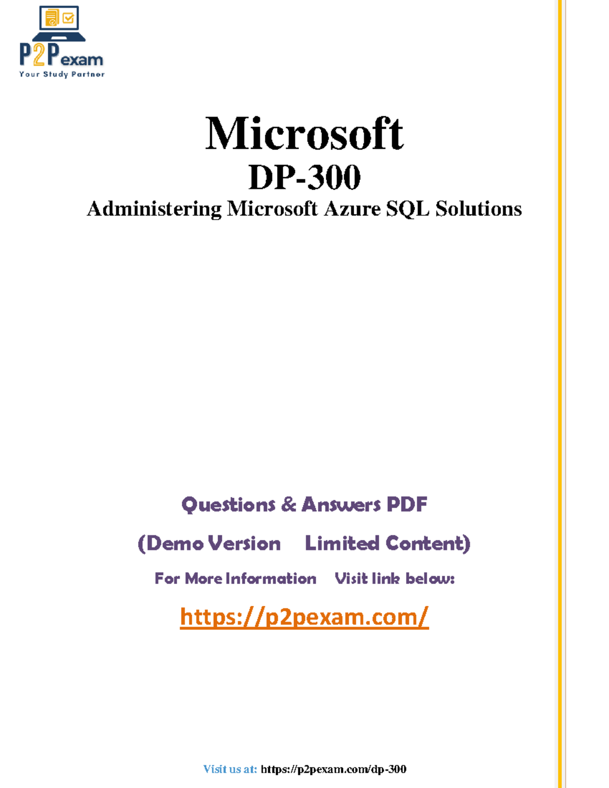 DP-300 Final Exam Questions and Answers PDF Dumps - Studocu