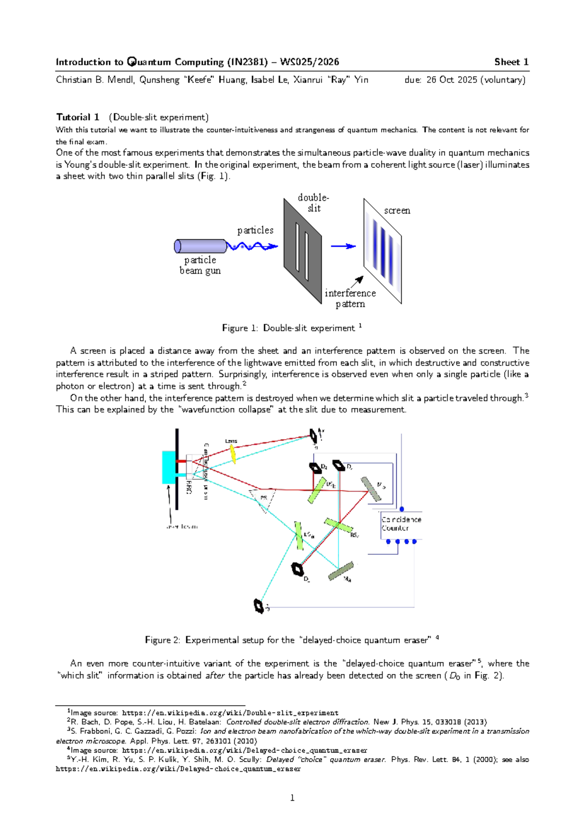 Introduction to Quantum Computing (IN2381) Tutorial Exercises - Studocu