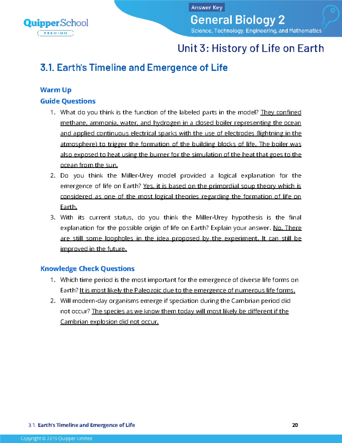 Unit 3: History of Life on Earth - Timeline & Emergence of Life Guide ...