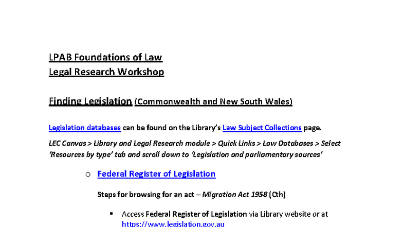 LPAB Finding Legislation Guided Worksheet - Summer 2026 - Studocu