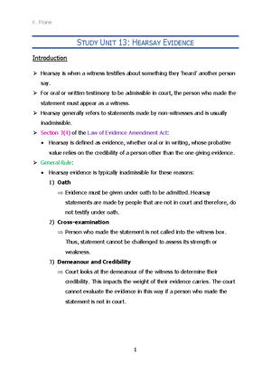 IURI 371 Test Notes (complete) - Study Unit 2 Relevance and ...