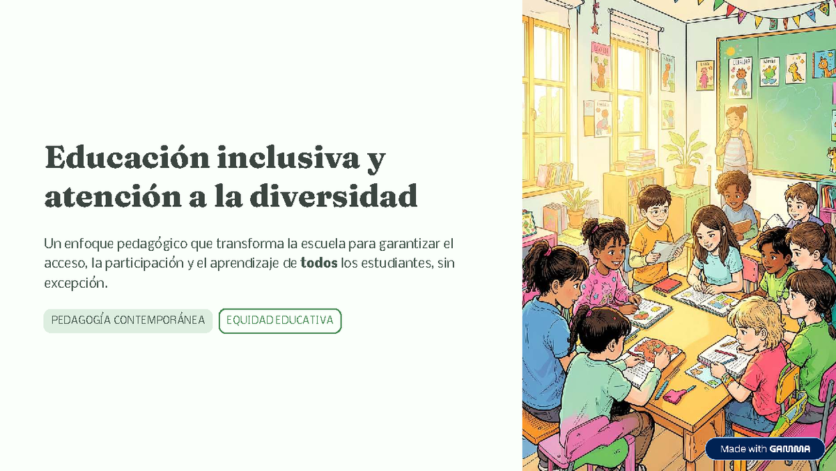 Educación Inclusiva y Atención a la Diversidad: Un Enfoque ...