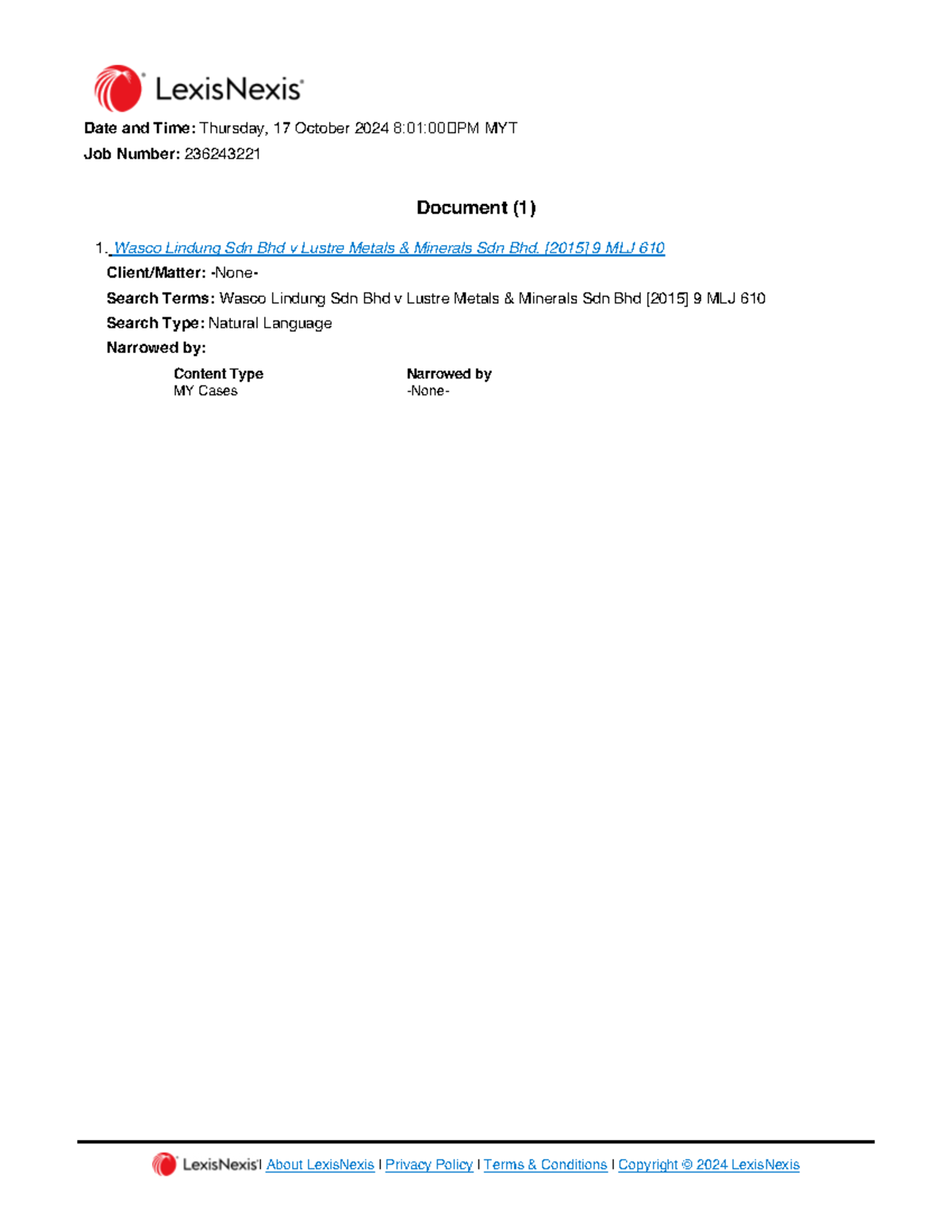 Case Study: Wasco Lindung Sdn Bhd v Lustre Metals & Minerals Sdn Bhd ...