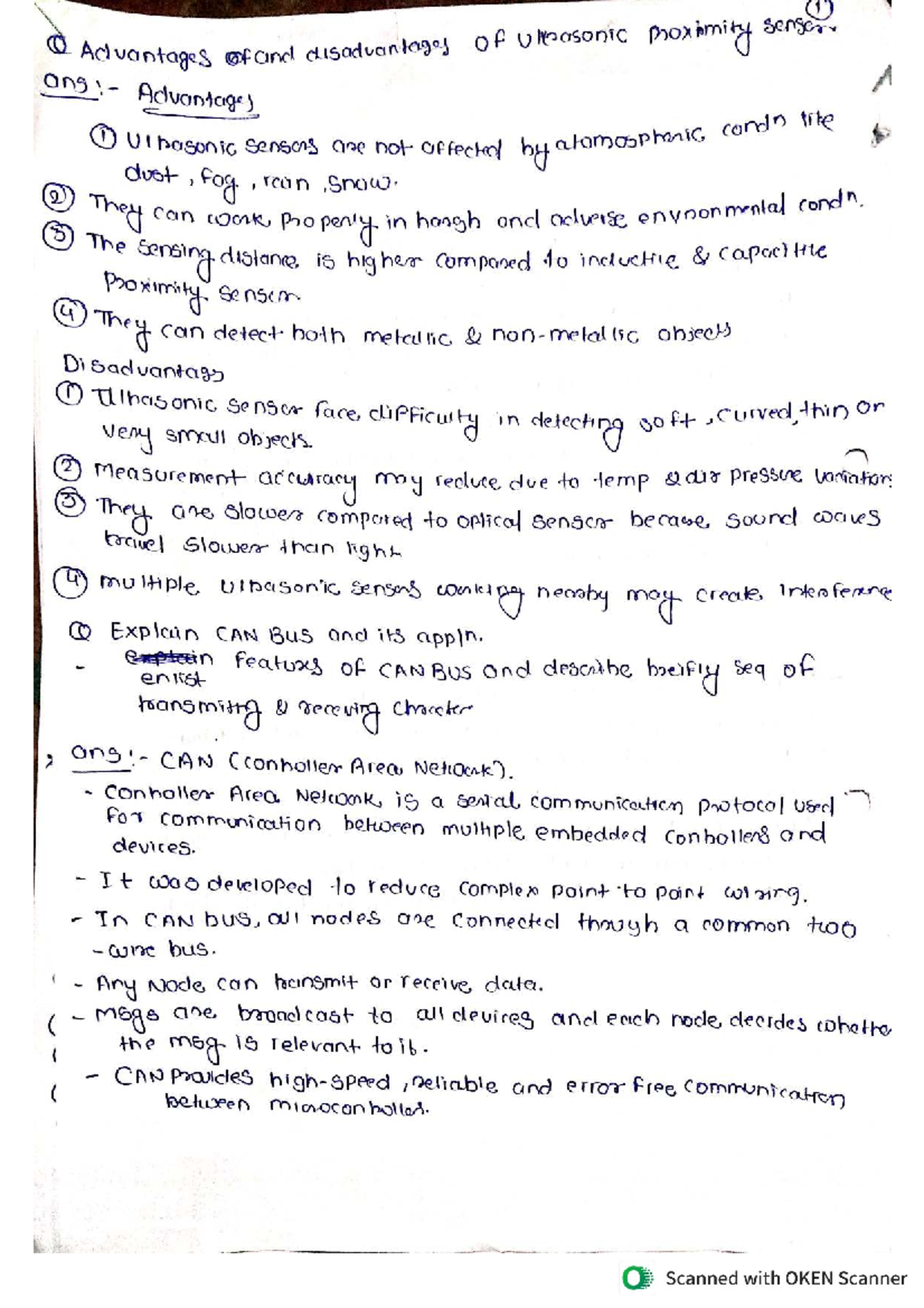 EP Unit 6 - SPPU Notes on Ultrasonic Sensors and CAN Bus Applications ...