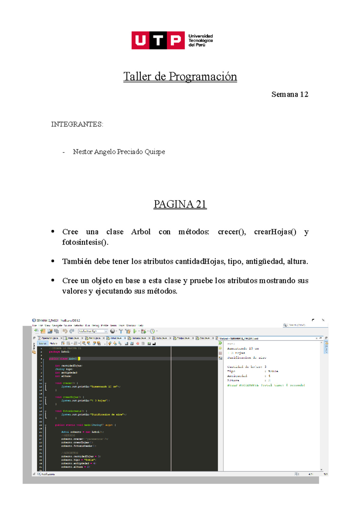 Ejercicios Resueltos Taller DE Programación - Semana 12 - Studocu