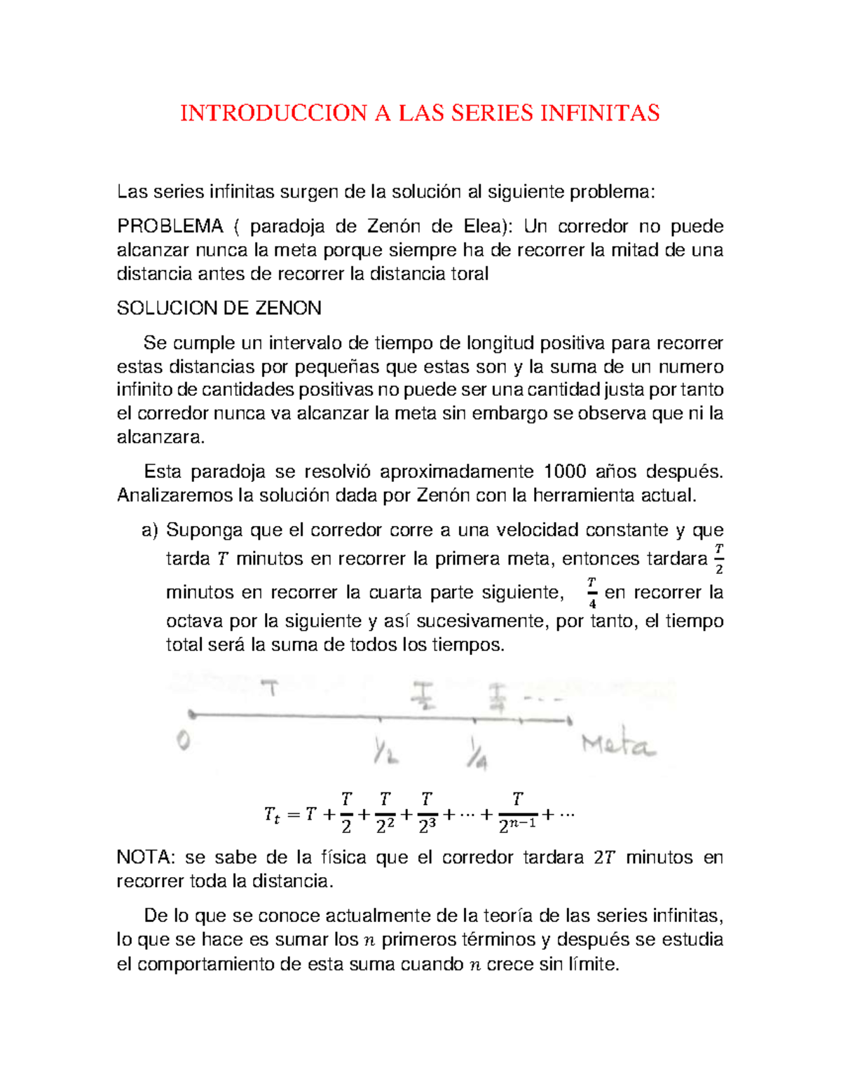 Unidad 5 - INTRODUCCION A LAS SERIES INFINITAS Las series infinitas ...