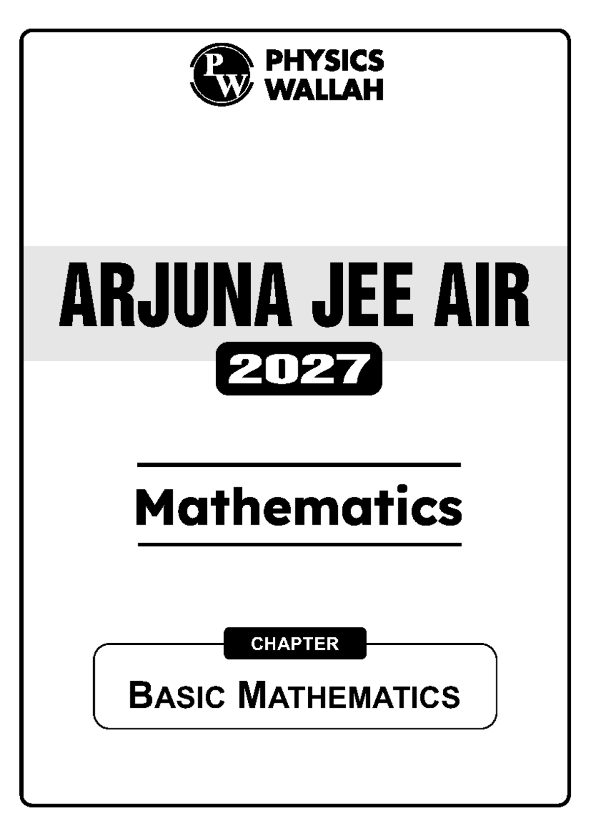 Basic Mathematics Study Module for Arjuna JEE AIR 2027 - Studocu
