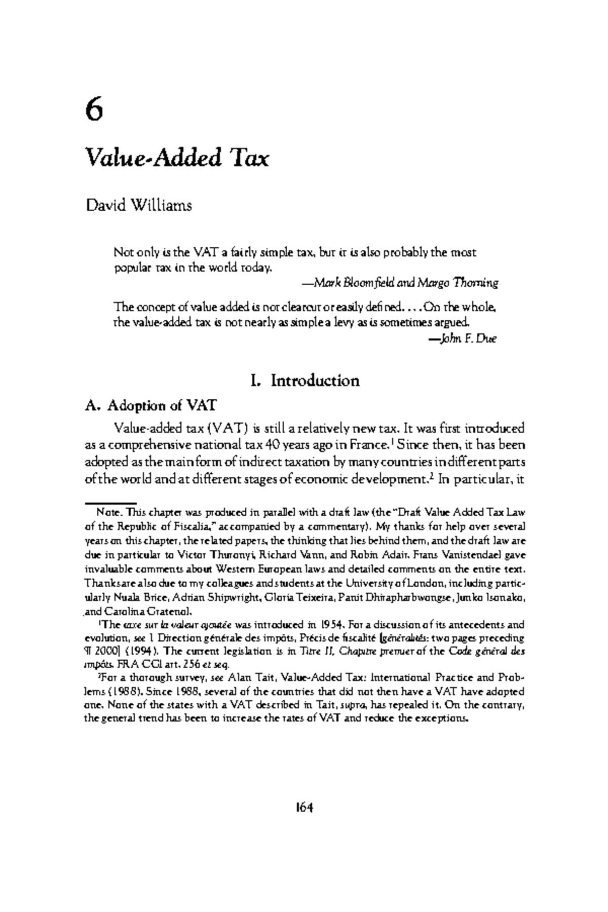 Book- VAT Law Design and Drafting - 6 Value . Tax David Williams Not ...