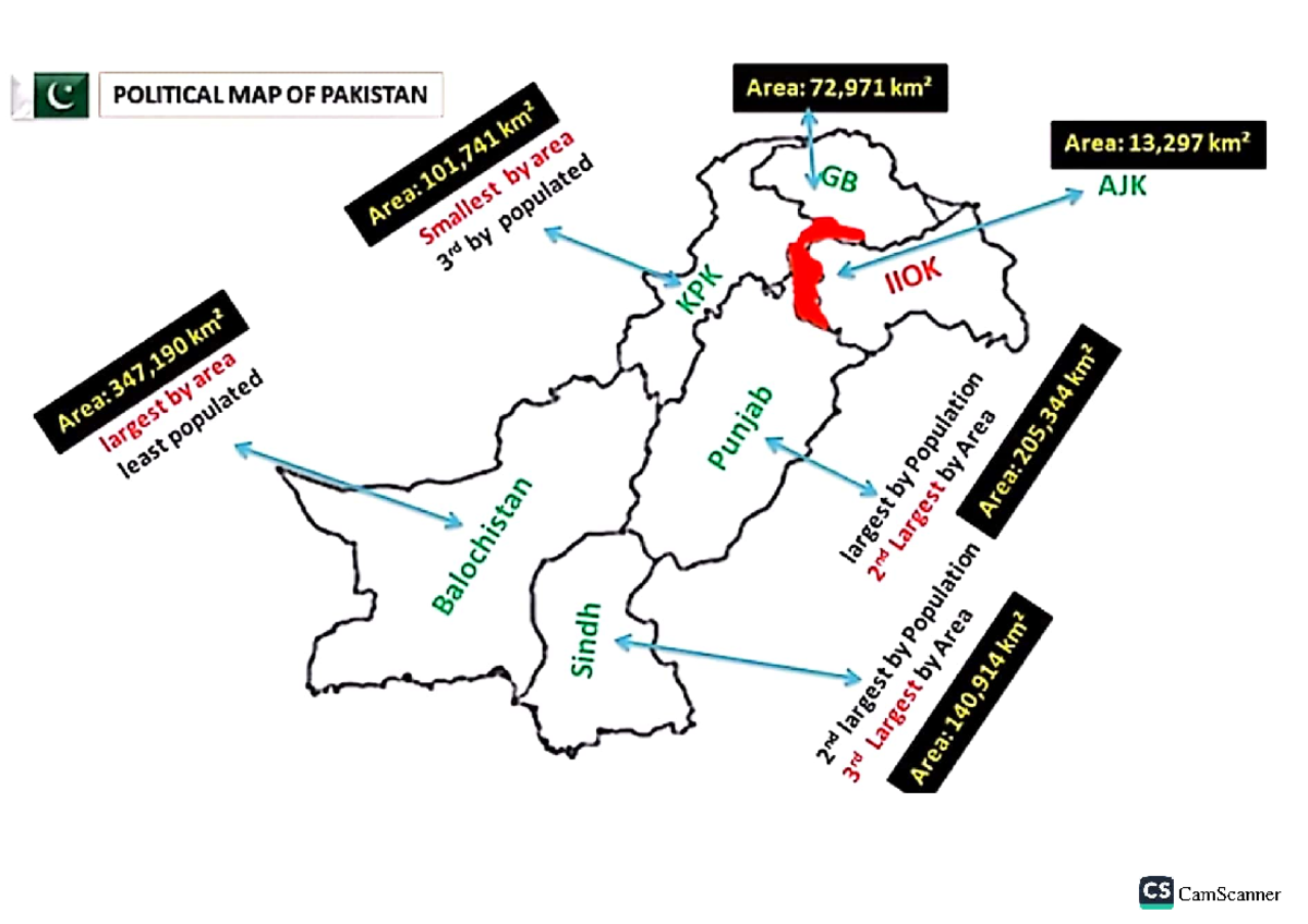 C POLITICAL MAP OF PAKISTAN: Geography and Key Features - Studocu