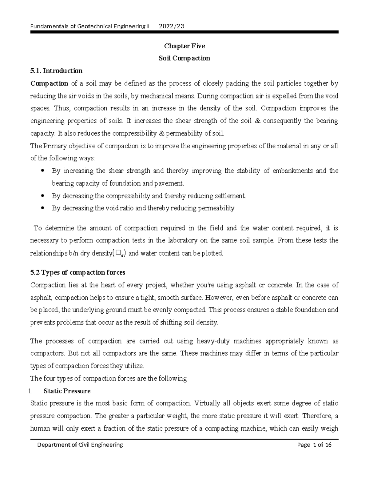 Fundamentals of Geotechnical Engineering I: Chapter 5 - Soil Compaction ...