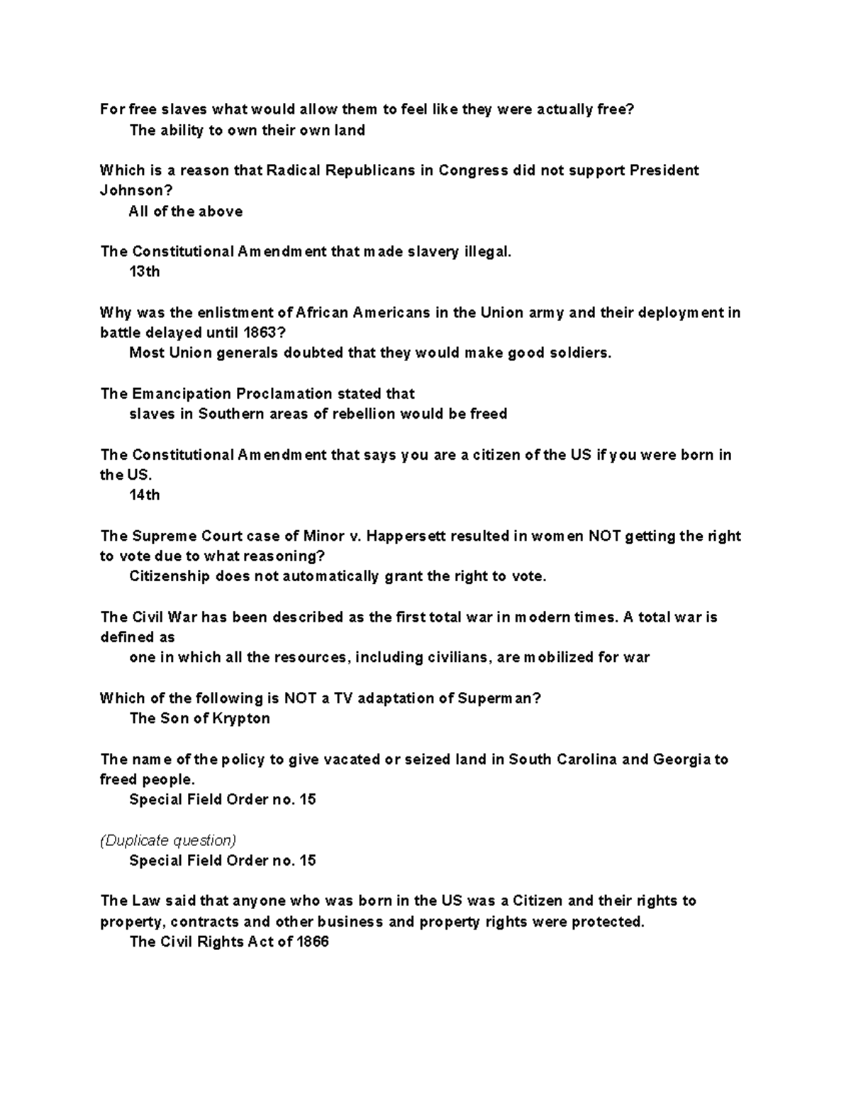 US History Exam Study Guide: Key Events & Concepts (1860-1920) - Studocu