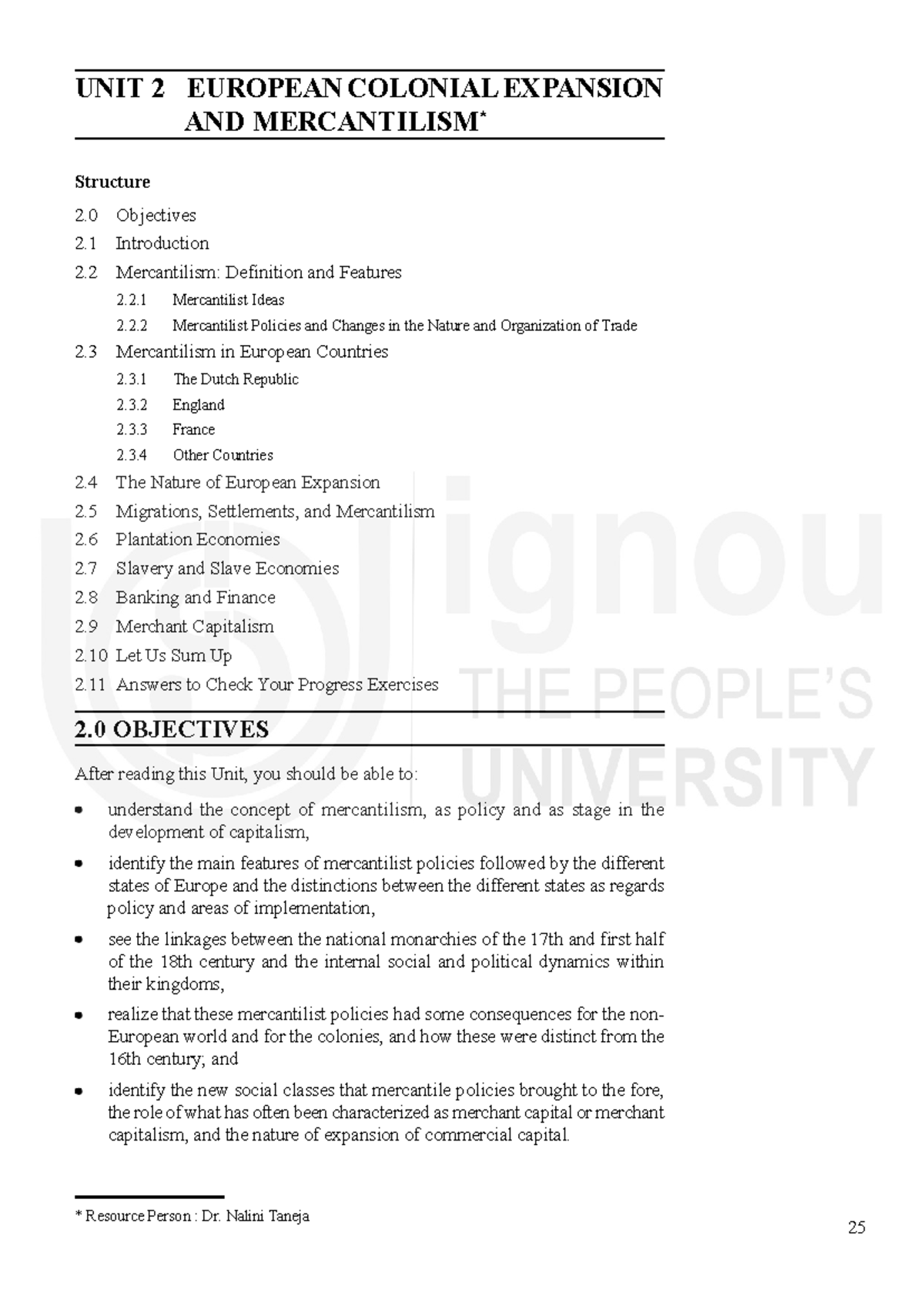 Unit 2: European colonial expansion and mercantilism in the 17th ...