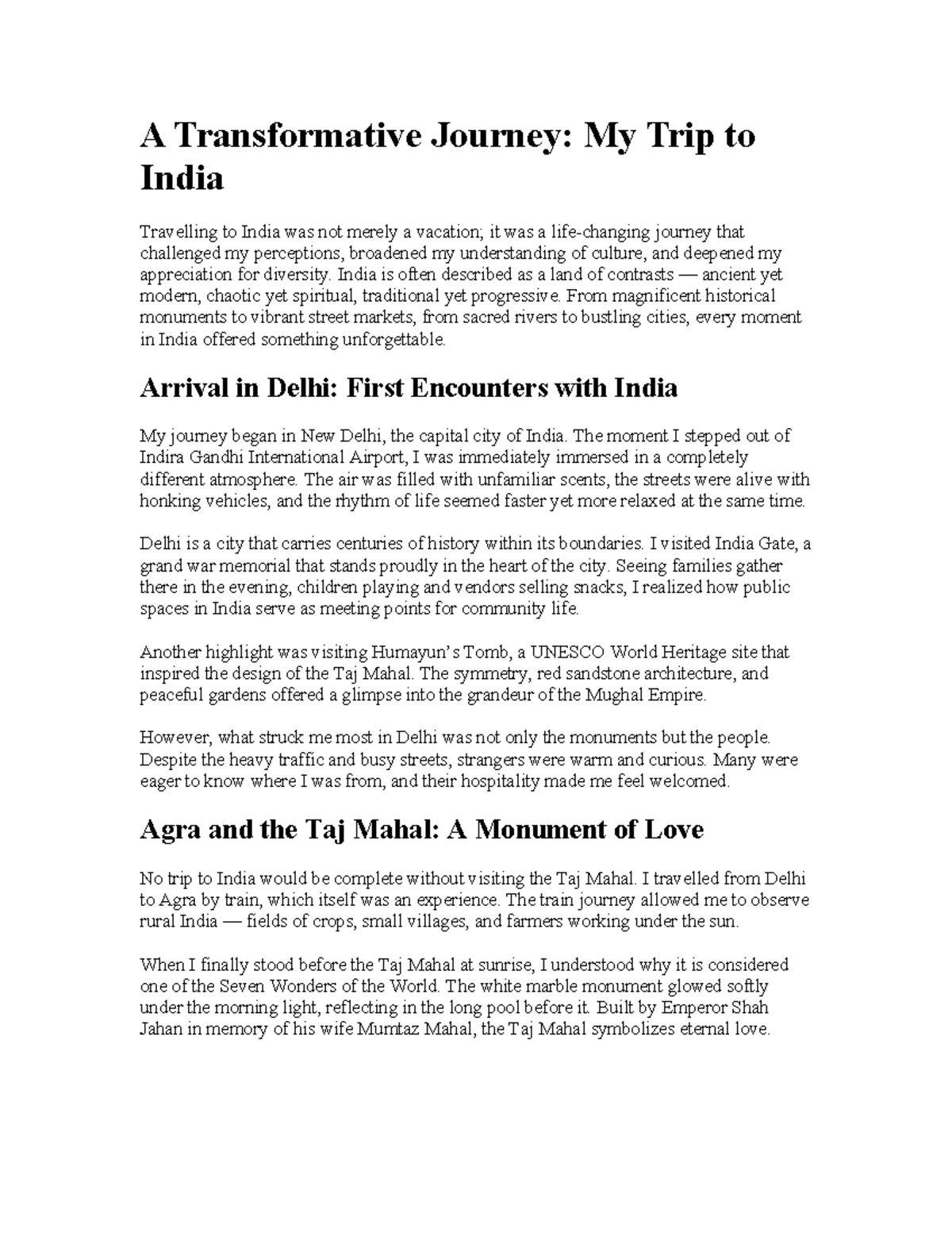 Travel to India: A Transformative Journey of Culture and Diversity ...