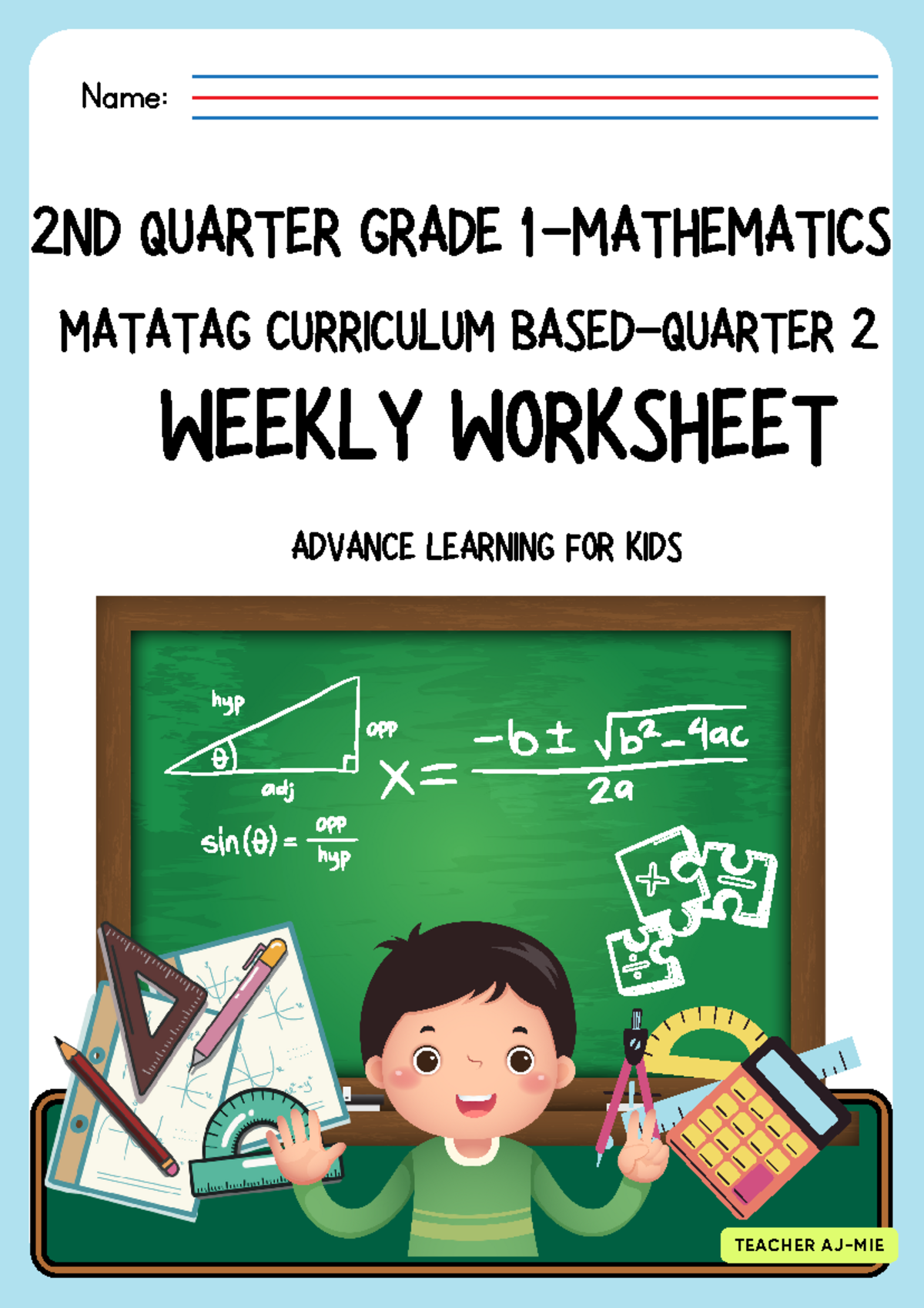 Q2 MATH-1 Weekly Worksheets for Grade 1: Arranging & Summation Activities - Studocu