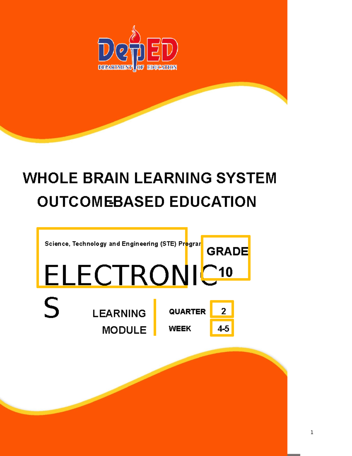Module IN Electronics: Assembling Electronic Timers - Q2 W4 - Studocu