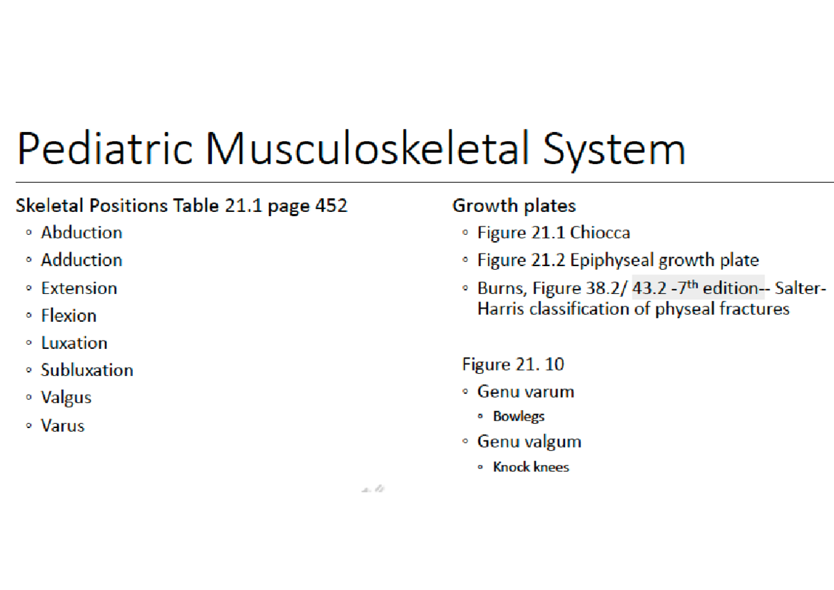 Exam 3 P Pediatric Musculoskeletal System Flashcards - Pediatric ...