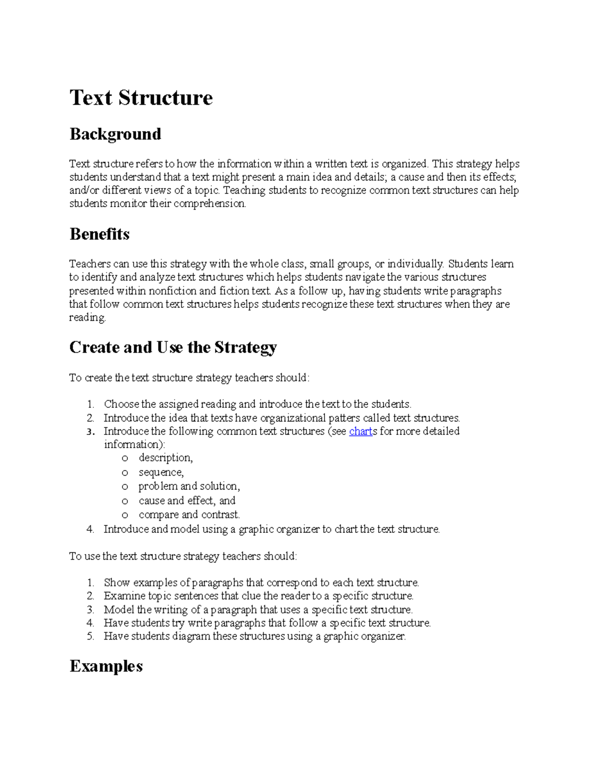 Text Structure Description - Text Structure Background Text structure ...