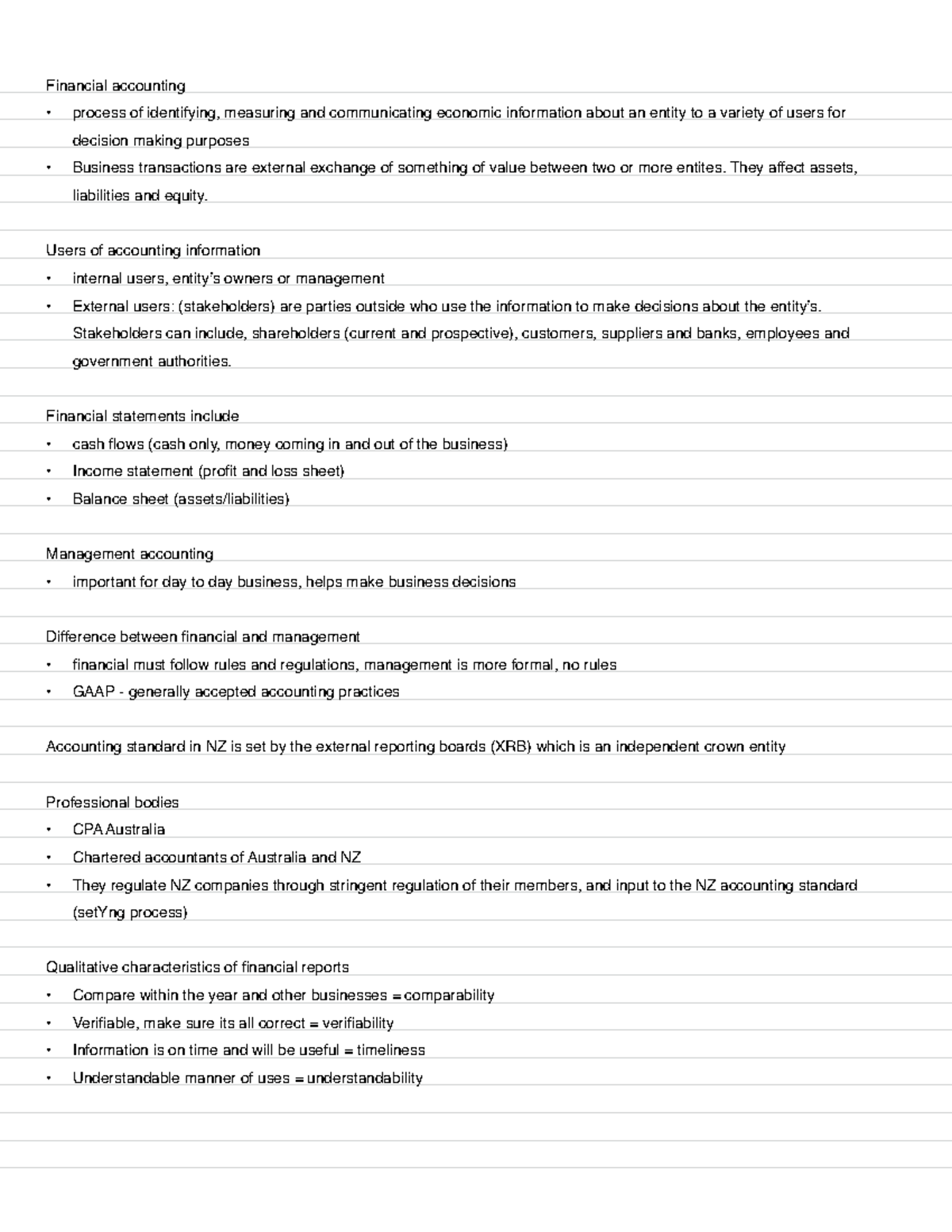 BSNS115 Financial Accounting Process: Key Concepts and Principles - Studocu