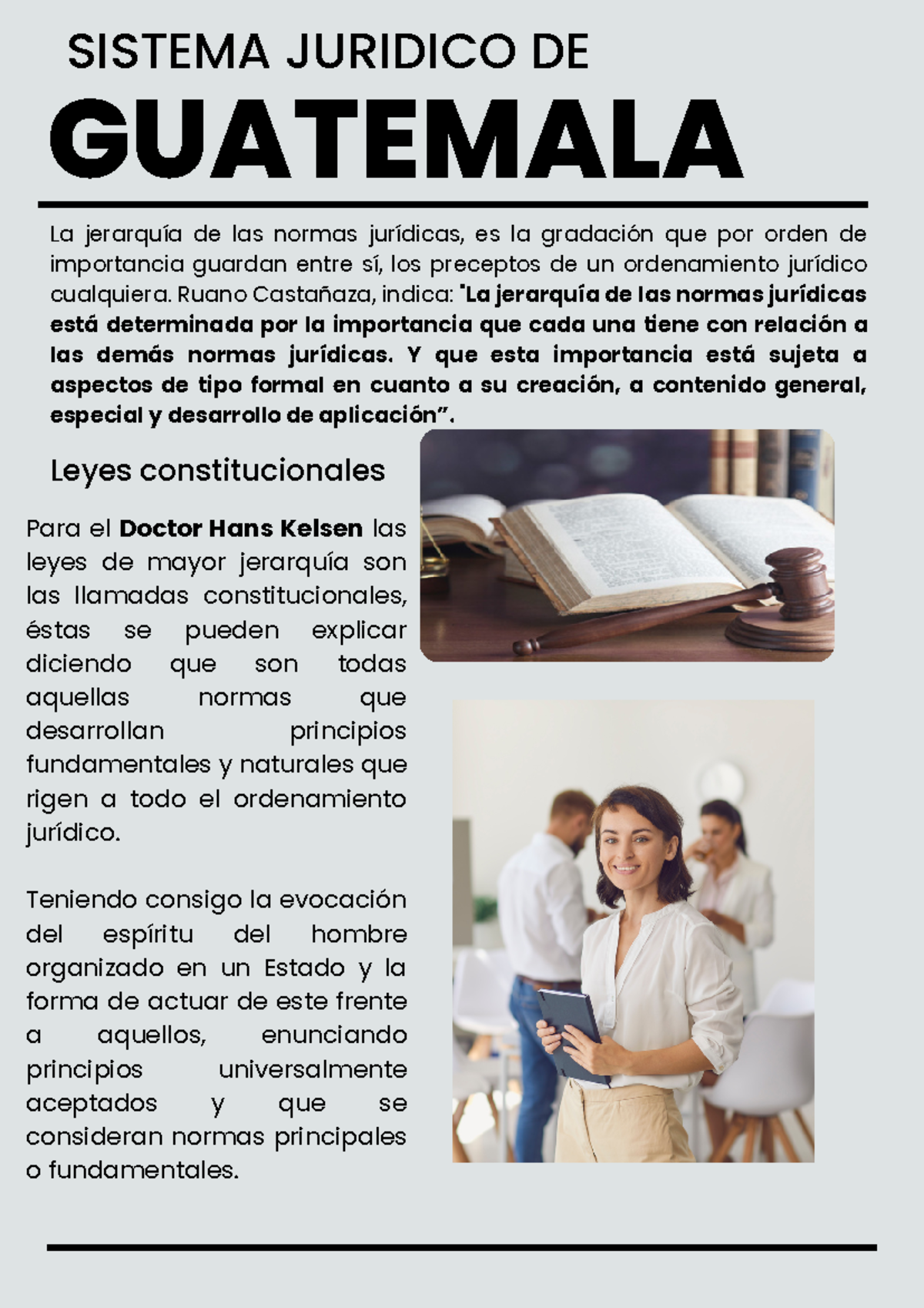 Sistema Jurídico de Guatemala: Jerarquía de Normas Jurídicas - Studocu